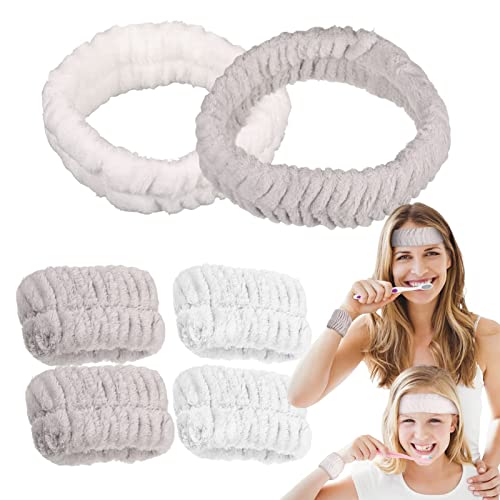 6pcs Quick-drying Sweatband Headband For Sports And Face Cleaning Safe ...